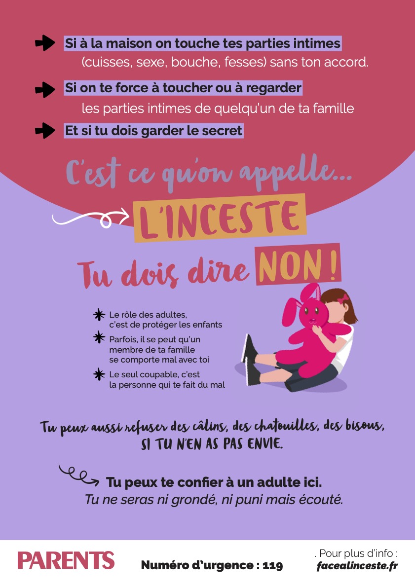 Parents s'engage pour lutter contre l'inceste et lance une affiche à ...